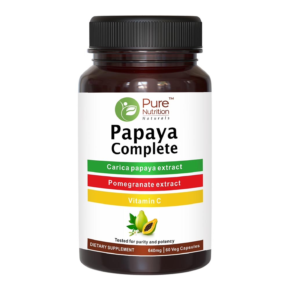 Pure Nutrition Papaya Complete | Papaya, Pomegranate & Vitamin C | 60 ...