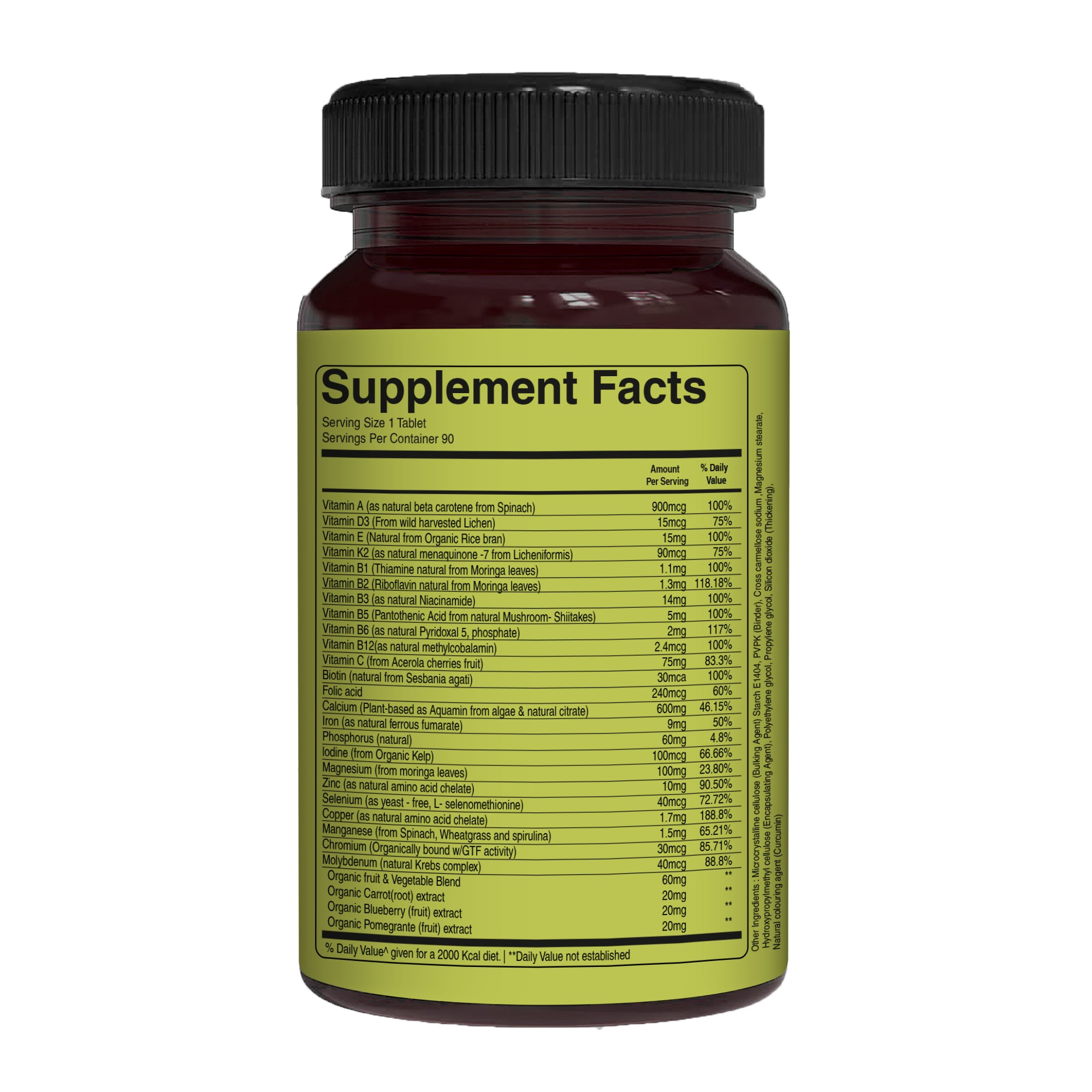 Whole Food Multivitamin for Women - Organic Ingredients for Energy, Sk ...